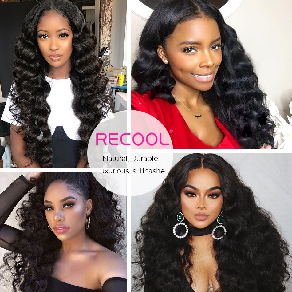 Brazilian Loose Deep Wave 360 Lace Frontal Human Hair Wigs | Recool Hair